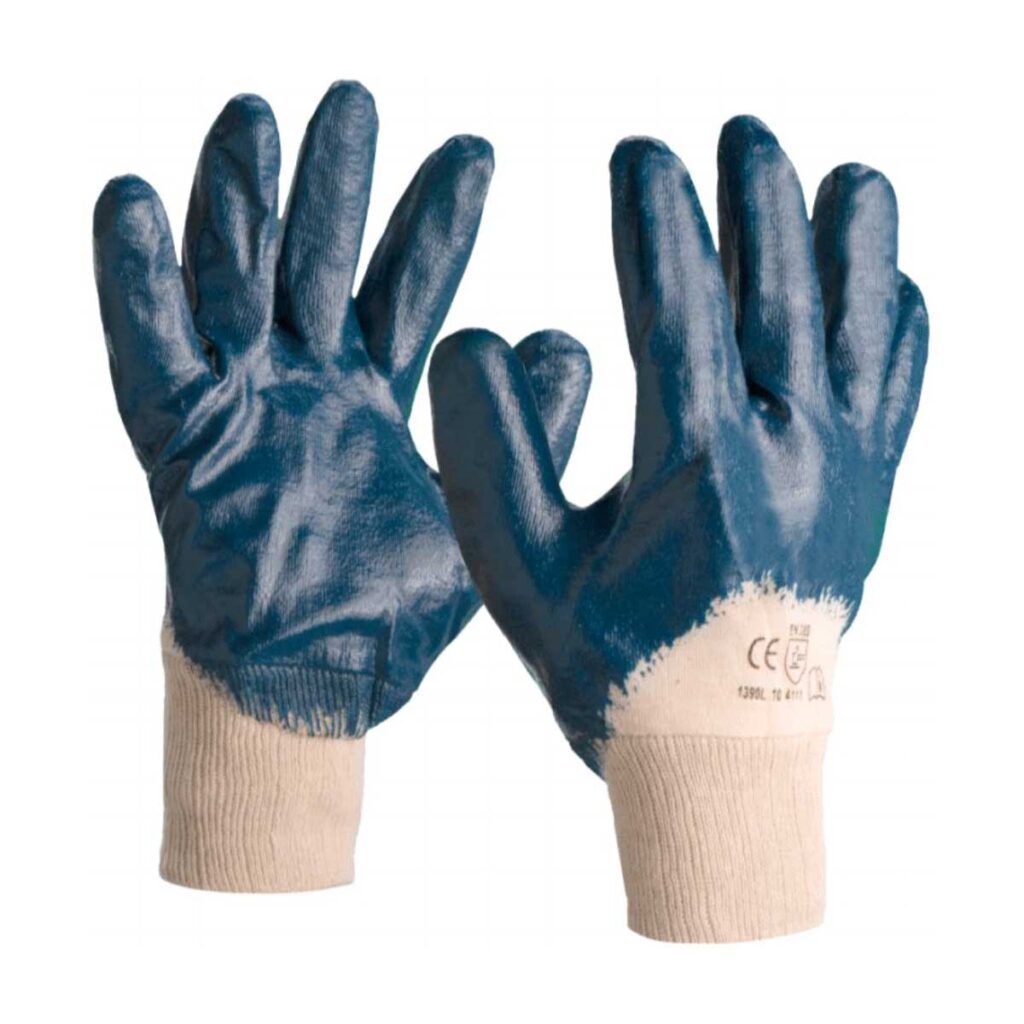 Gant léger 3/4 nitrile, double enduction nitrile bleu - carton de 144 ...
