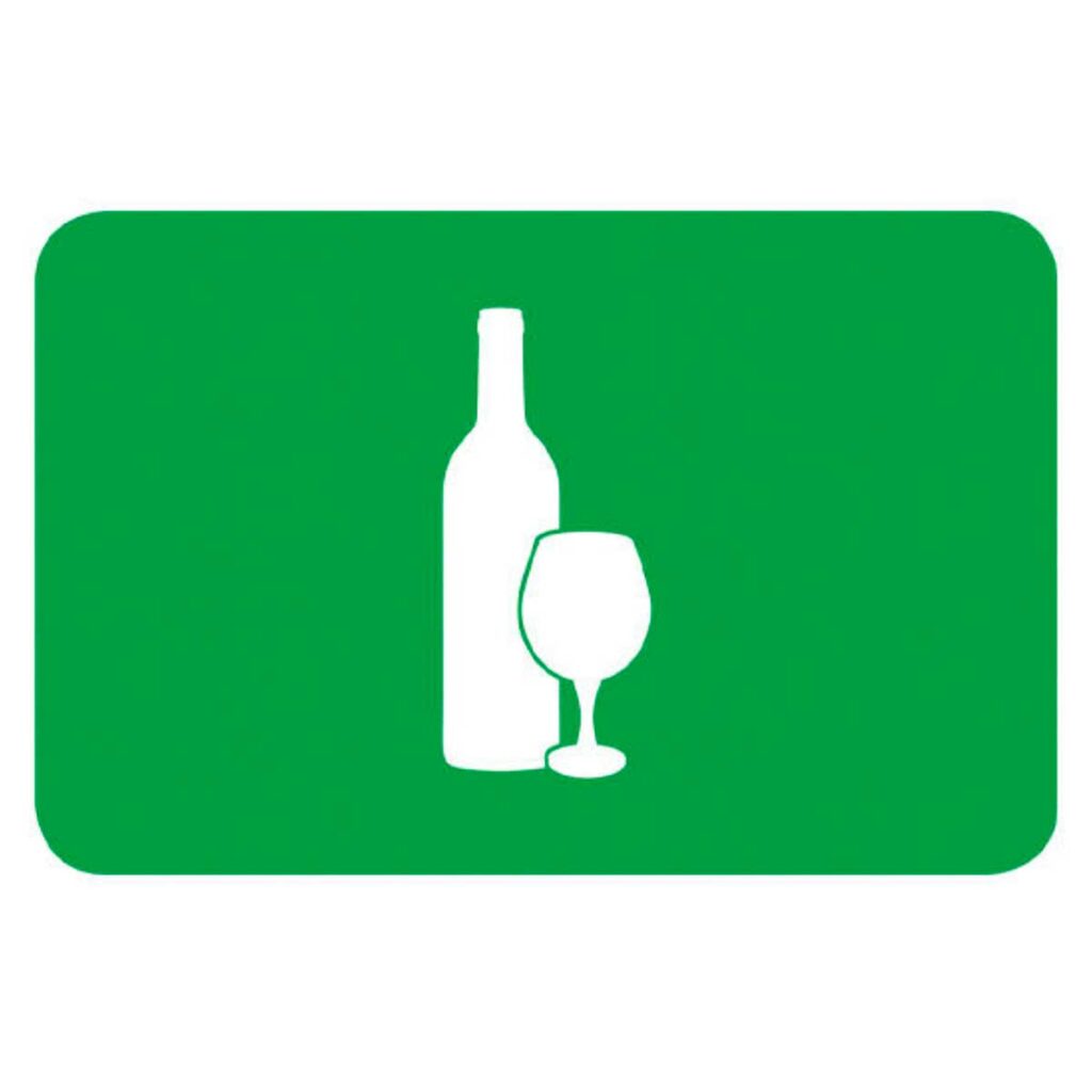 Etiquette horizontale "verre" 200x130 mm - lot de 5 - Universal Hygiène