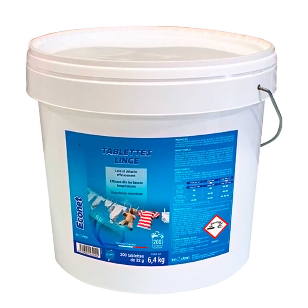 Tablettes lave-linge - Seau de 200 tablettes de 20g - Universal Hygiène