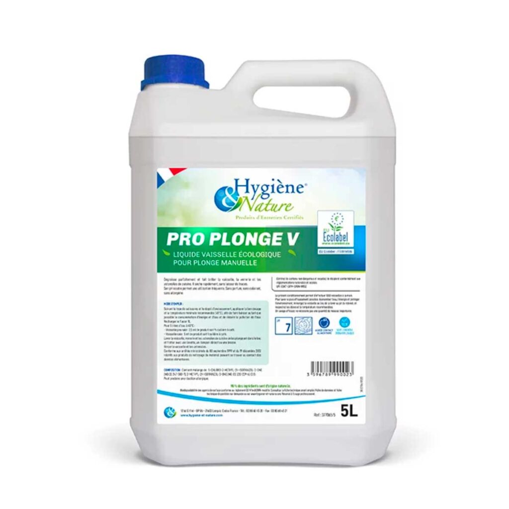 Plonge Ecolabel, liquide vaisselle pour plonge manuelle - 2 x 5L - Universal Hygiène