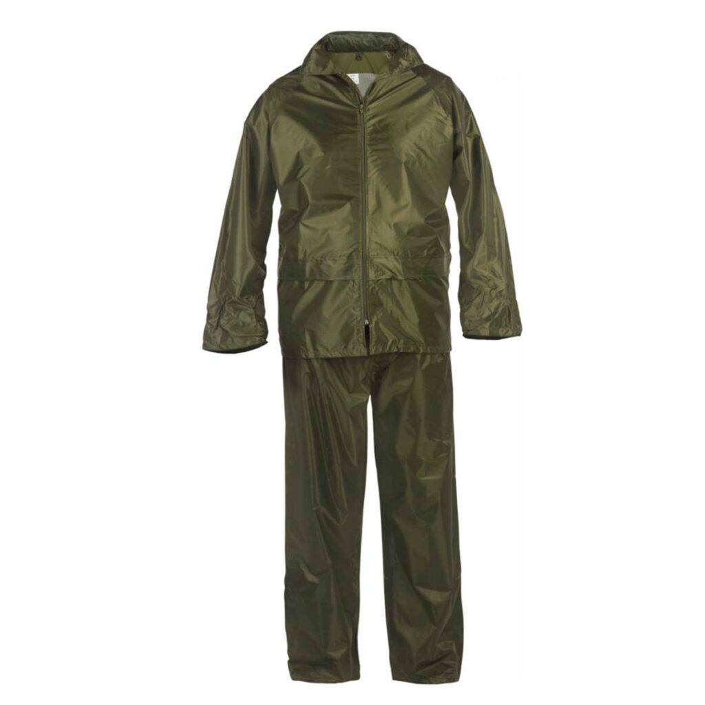 Ensemble de pluie support polyester, enduit PVC vert - carton de 25 ...