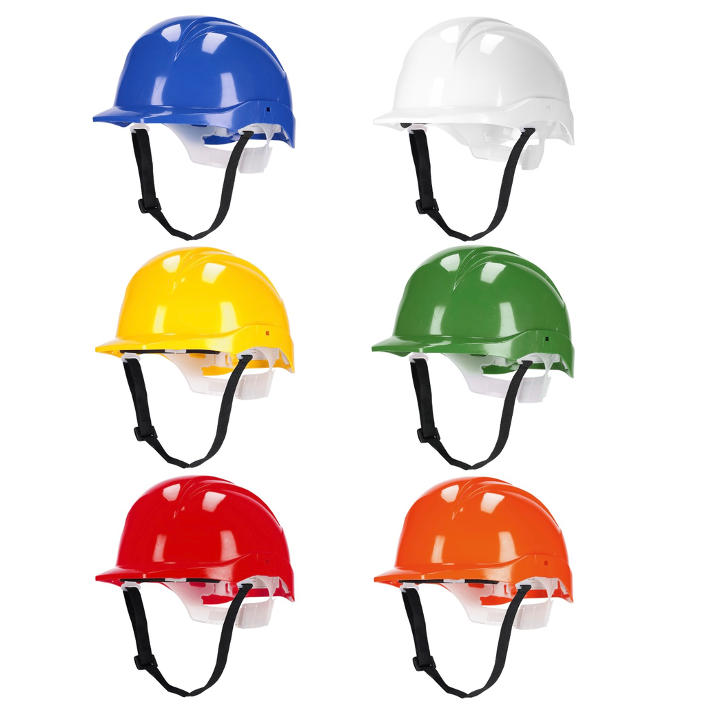 Casque sans aération en HDPE, 6 points textile, réglable avec glissière ...